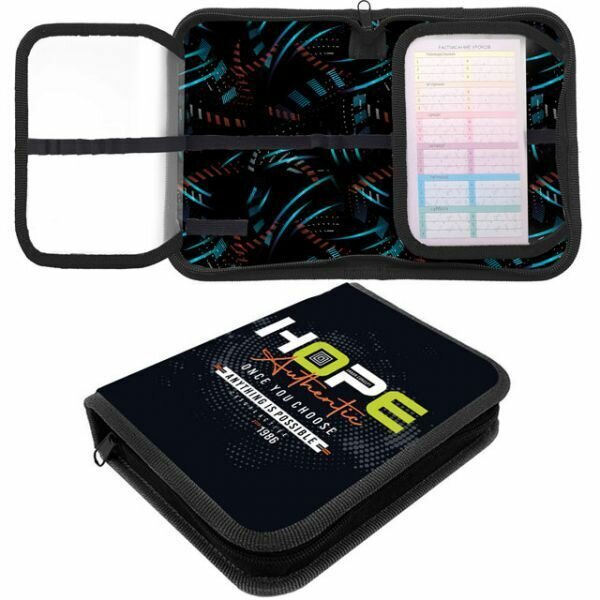 Пенал 1отд. большой ПКТ 09-20-1 Hope 200х140мм 2 откид. планки оникс 70104 (муж)