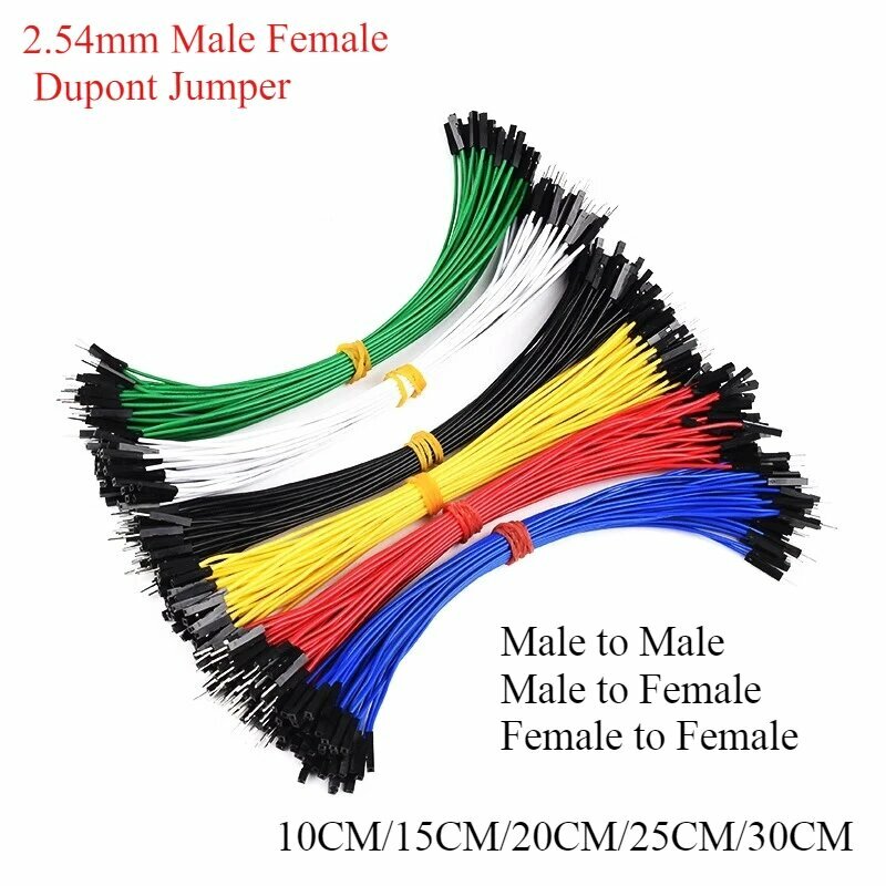 10 шт. макетный кабель Dupont для линии Arduino 2,54 мм «папа-мама» Dupont перемычка 26AWG кабель DIY электронный разъем 1P