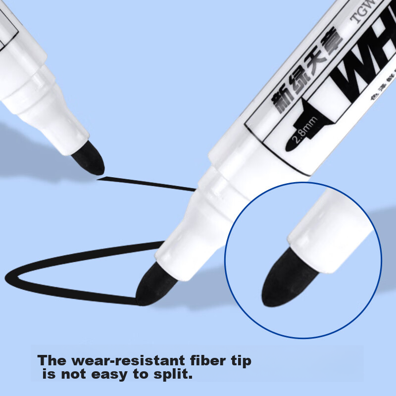 [Super Popular] TANGO Single-Tip Whiteboard Markers, Black, 10-Pack, 2.8mm Tip, 500m Writing Capacity, Easy to Erase, Quick-Drying, Non-Bleeding, Erasable, Oil-Based Markers, Blackboard Pens