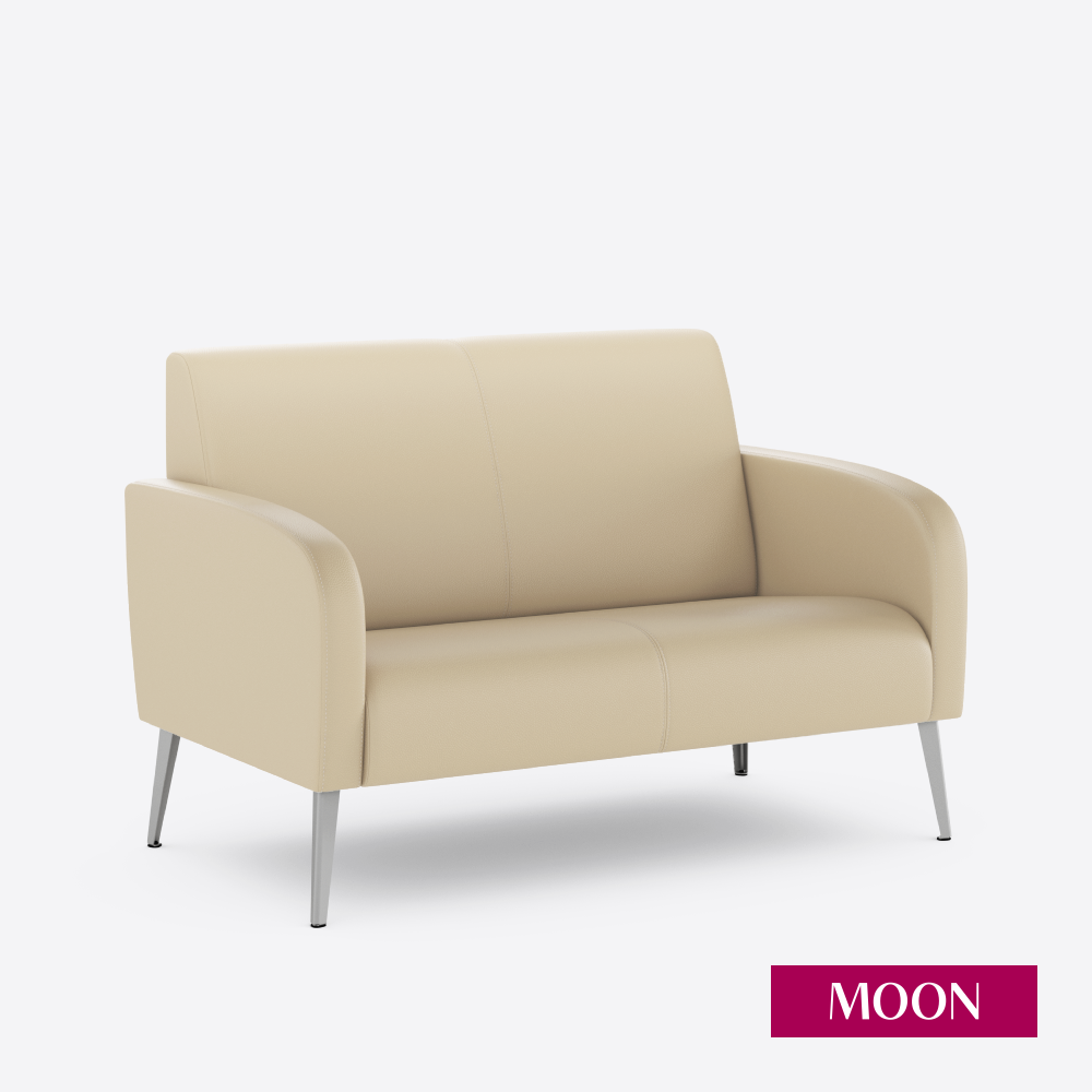 Диван MOON 157 экокожа, цвет бежевый, нераскладной, 134*84*91, эксклюзивная высокоэластичная пена (UniqFoam)