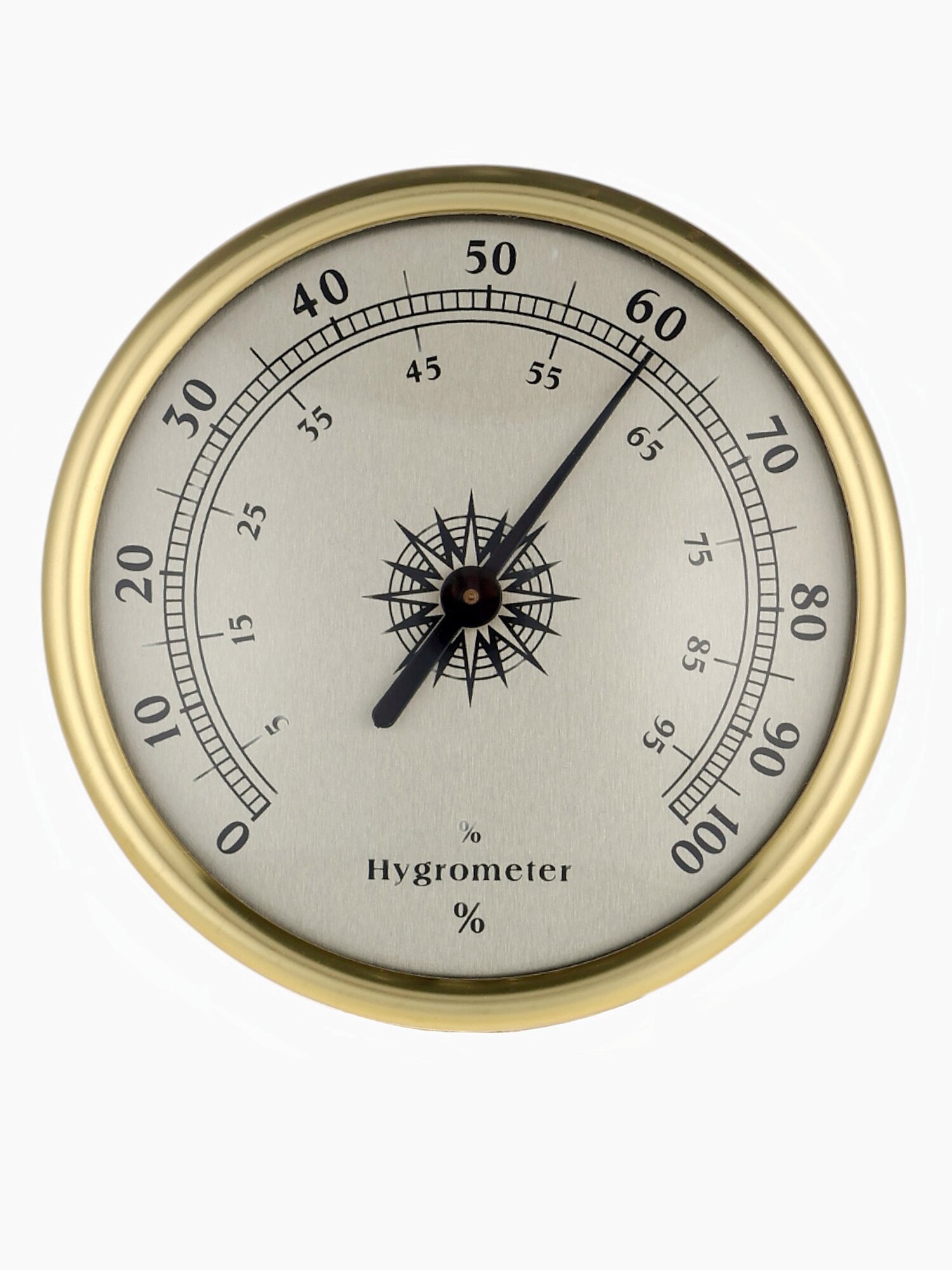 Гигрометр, настенный, d=7.2 см, золотая рамка