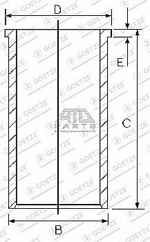 Гильза VW d81.0 мм A 84 C 85 L 158 H 5 Goetze