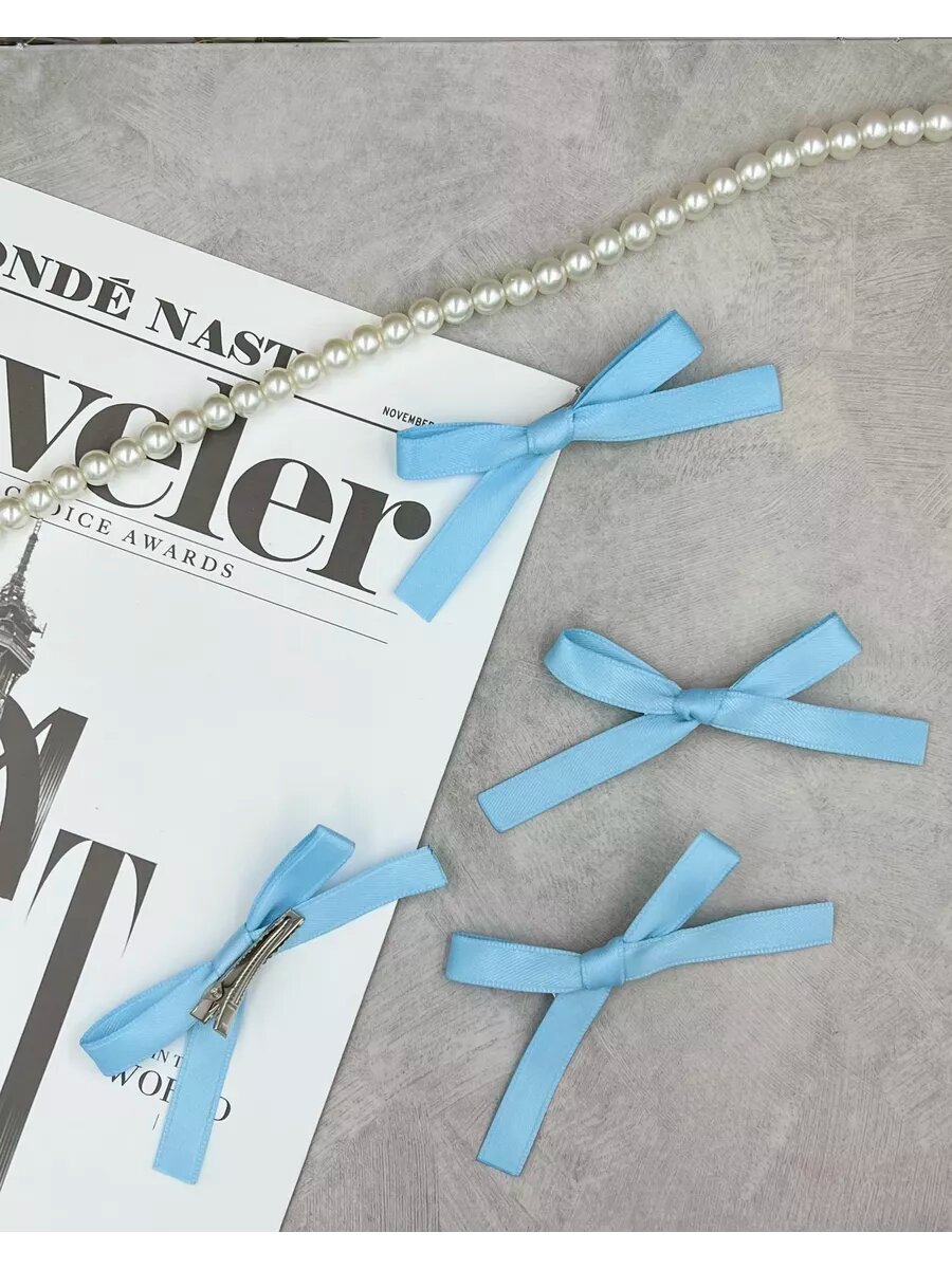 Зажим заколки для волос Ленты бантики 4 шт