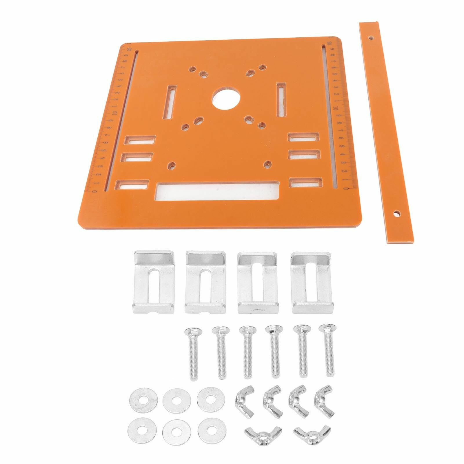 Опорная плита для дисковой пилы 28x25 см, вставная пластина для направляющего стола отрезного станка для деревообрабатывающих проектов, принадлежность для фрезерного стола