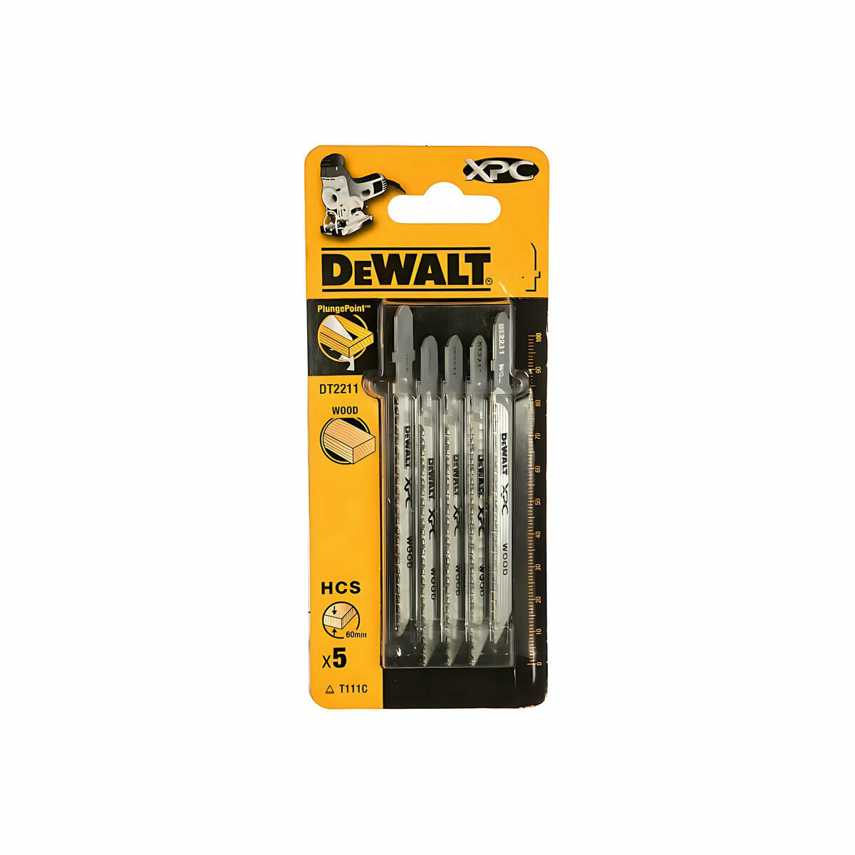 Пилки (5 шт, дерево XPC T111C) DeWalt DT2211