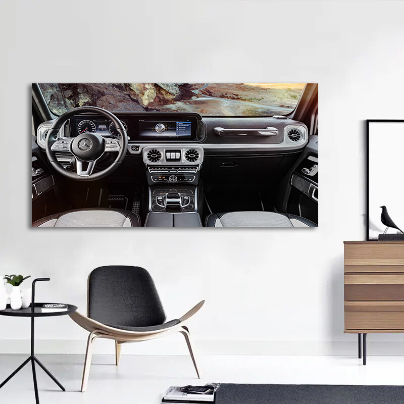 Картина авто / мерседес, картины на стену для интерьера / мужчине, мальчику, 40х80 см.