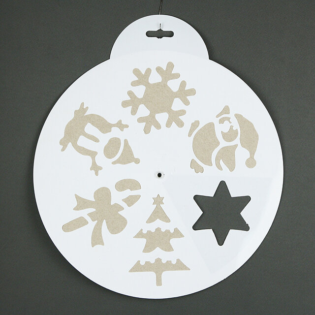 Новогодний трафарет Xmas Time with Snowman 34*30 см, Kaemingk, 461582-2