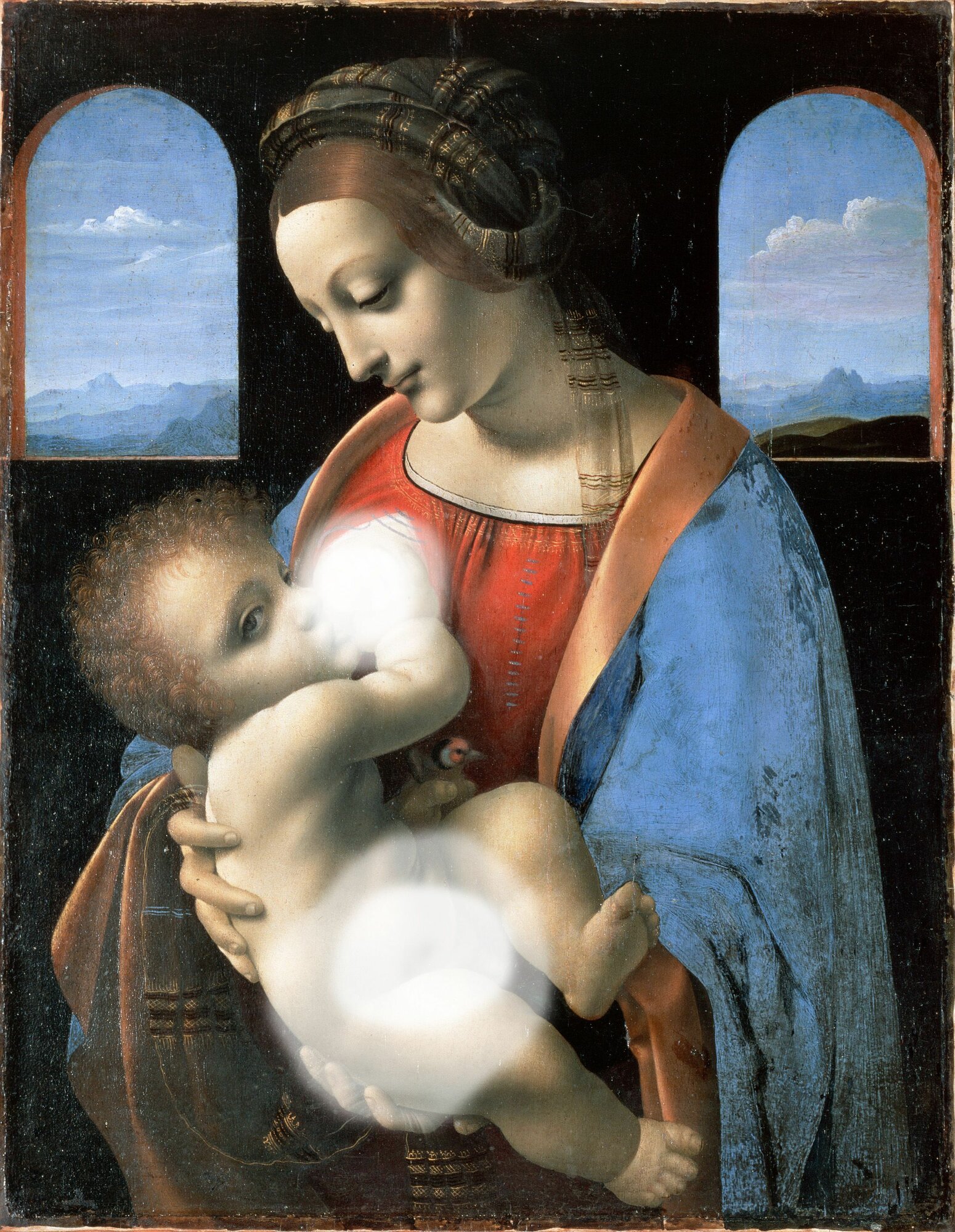 Леонардо да Винчи Мадонна с младенцем. Мадонна Литта 1491