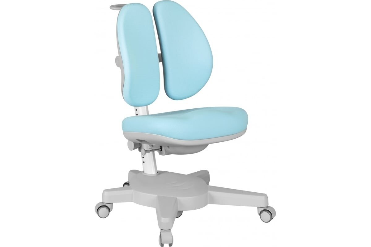 Кресло детское Cactus CS-CHR-3604BL голубой крестов. пластик серый