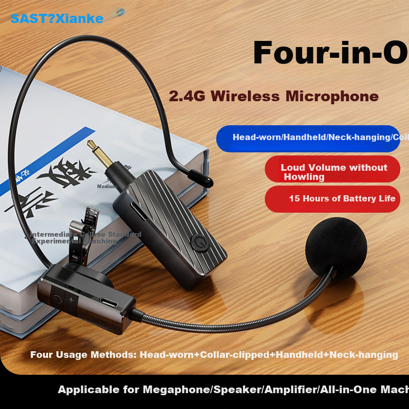 SAST (SAST) ok-83 Headset with Collar Clip Wireless Microphone for Tour Guides and Teachers, Compatible with Sony, etc. Amplifiers from Detong/Shidu/Newman and other brands