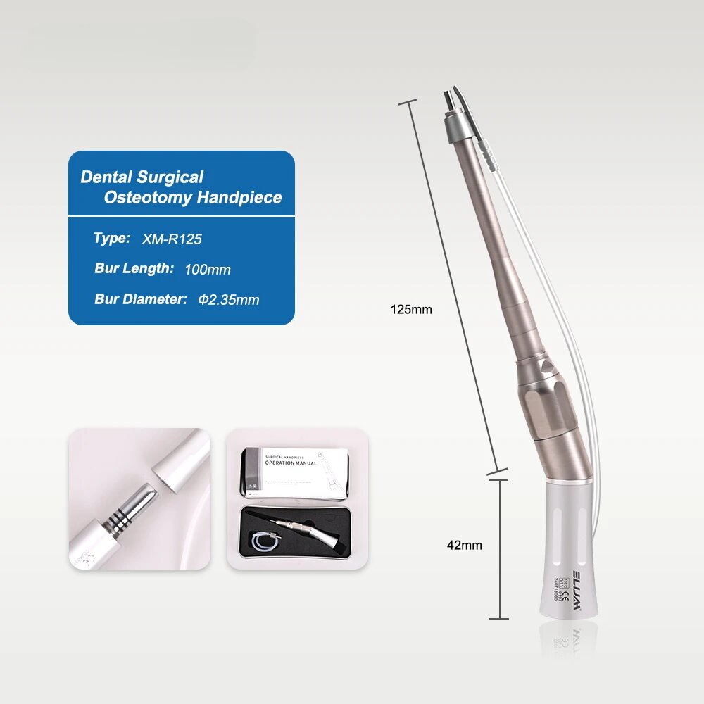 Стоматологический хирургический наконечник 20 градусов 1:1 прямой привод XM R125