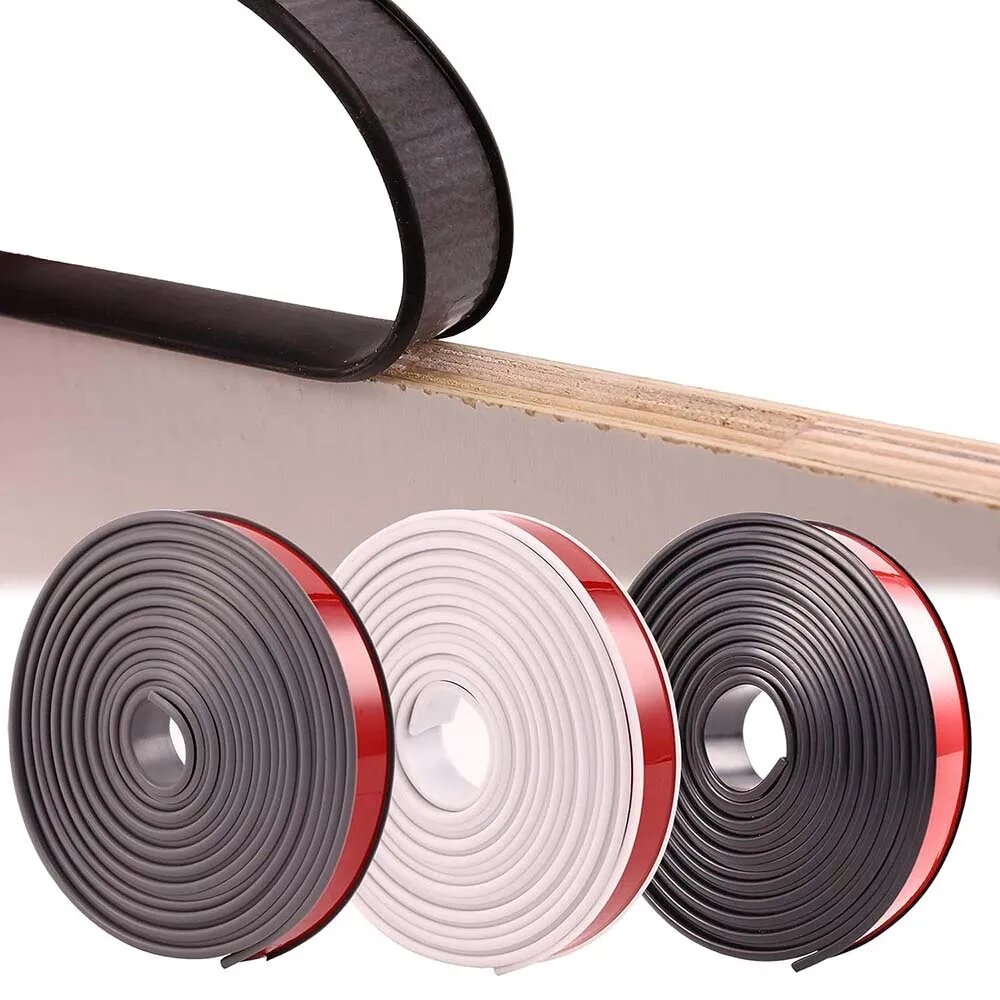 Резиновая кромка, самоклеящаяся U-образная кромка, U-образная отделка, кромкооблицовка для фанеры, дерева, полки, шкафа, столешницы 36mm, Black, 10М