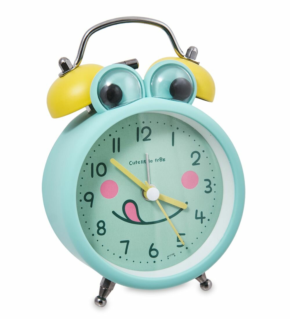 Будильник 'Лягушка' бирюзовый