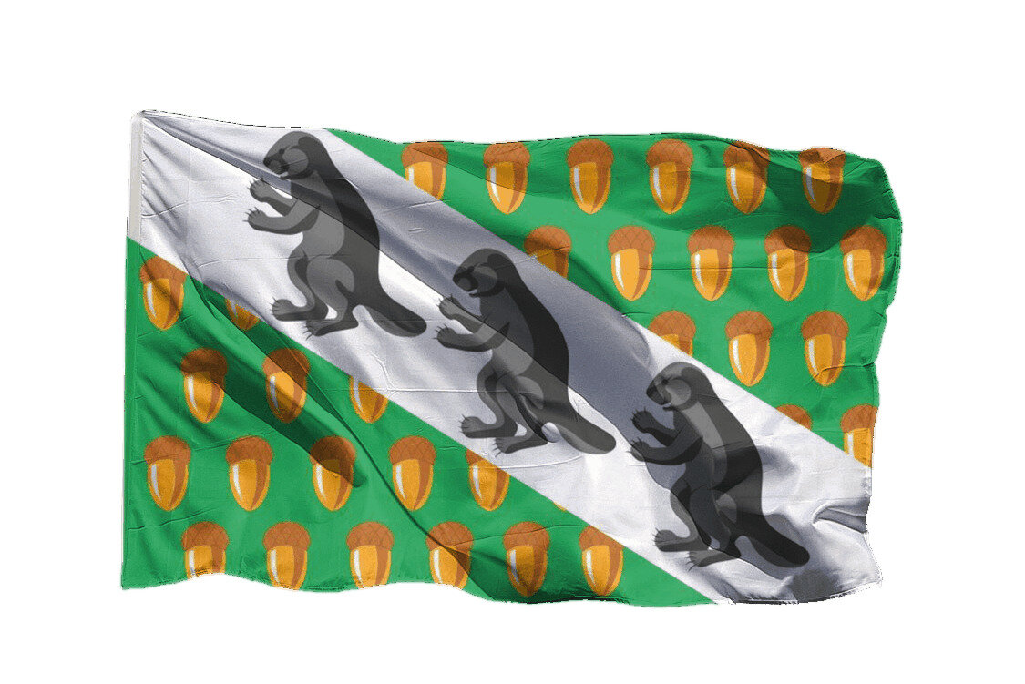 Флаг городского округа Верхнее Дуброво на флажной сетке, 70х105 см - для флагштока