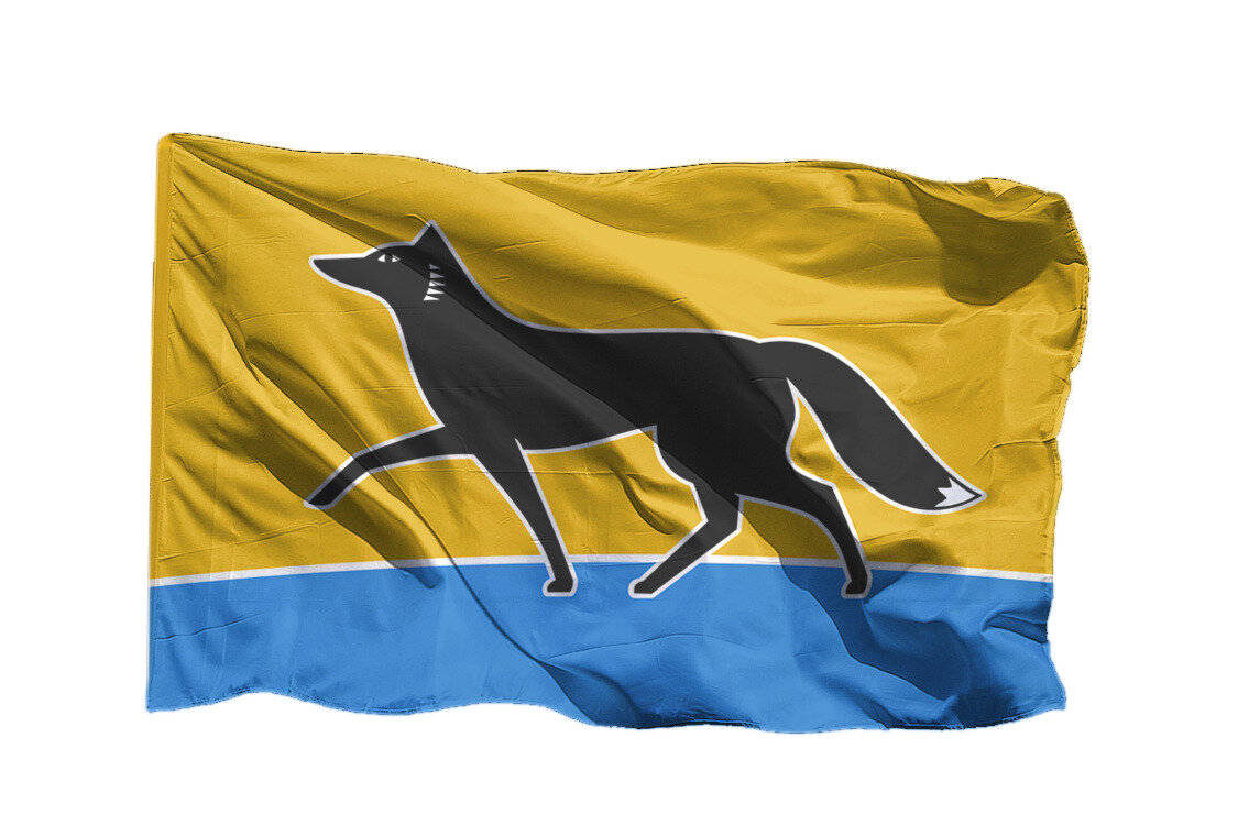 Флаг Сургута на флажной сетке, 70х105 см - для флагштока