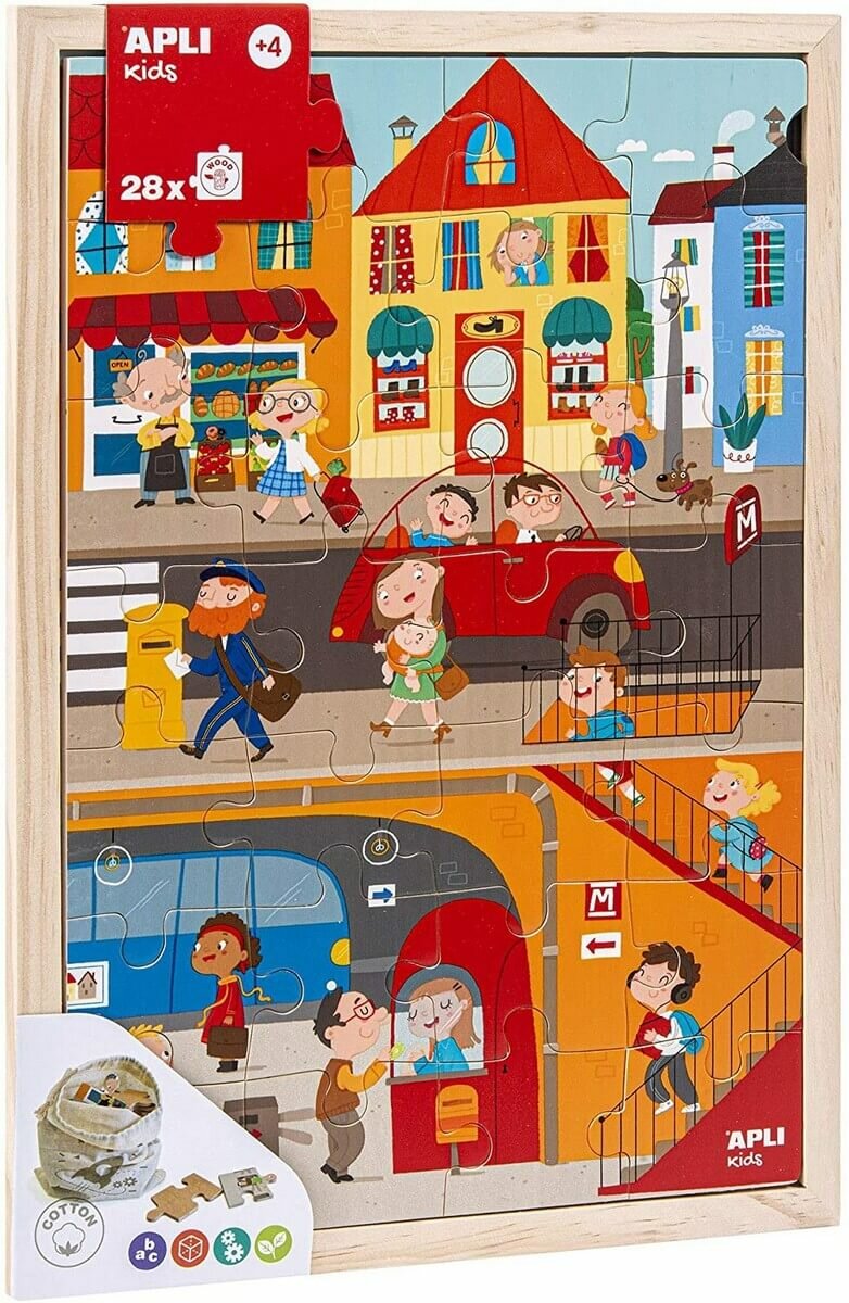 Деревянный пазл «Город»