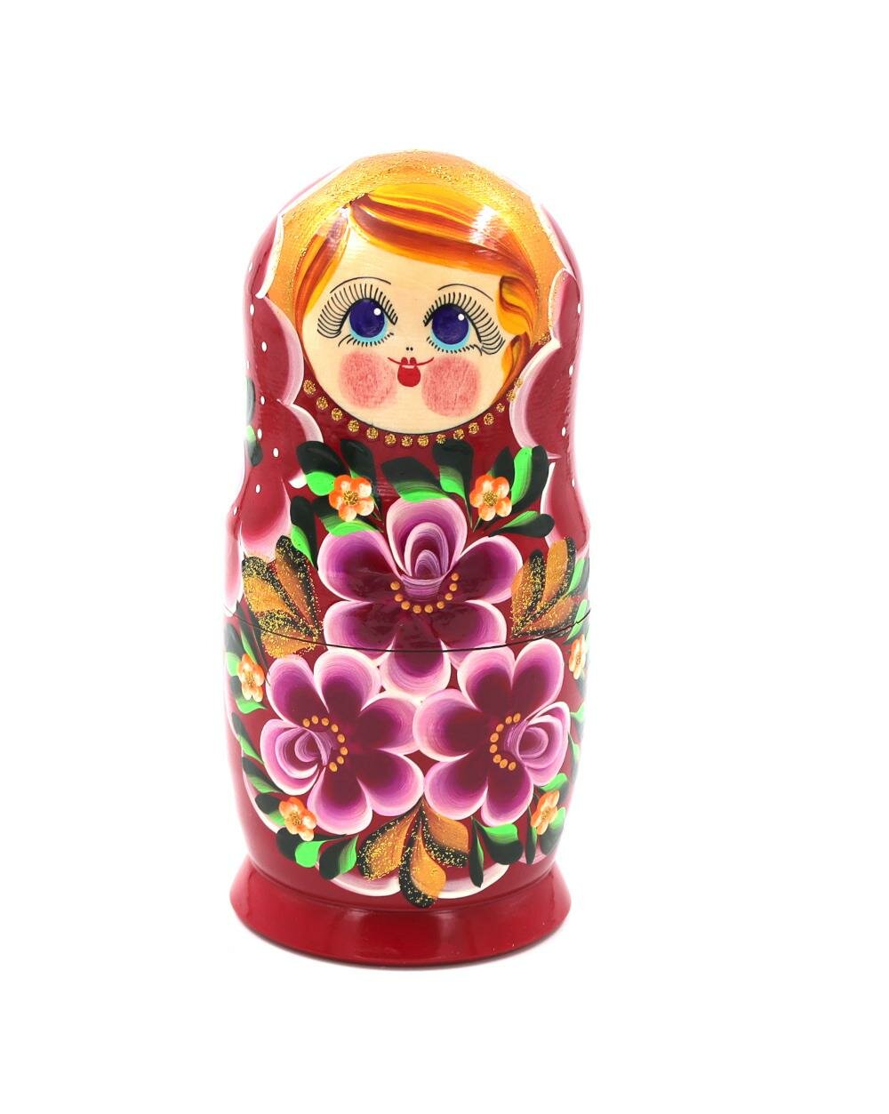 Матрешка Нина Бордовая (5 матрешек, 17см)