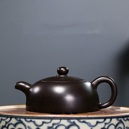 Исин фиолетовый песочный горшок сырая руда черный глиняный чайник косметический чайник ручная посуда фиолетовый песок красивый подарок