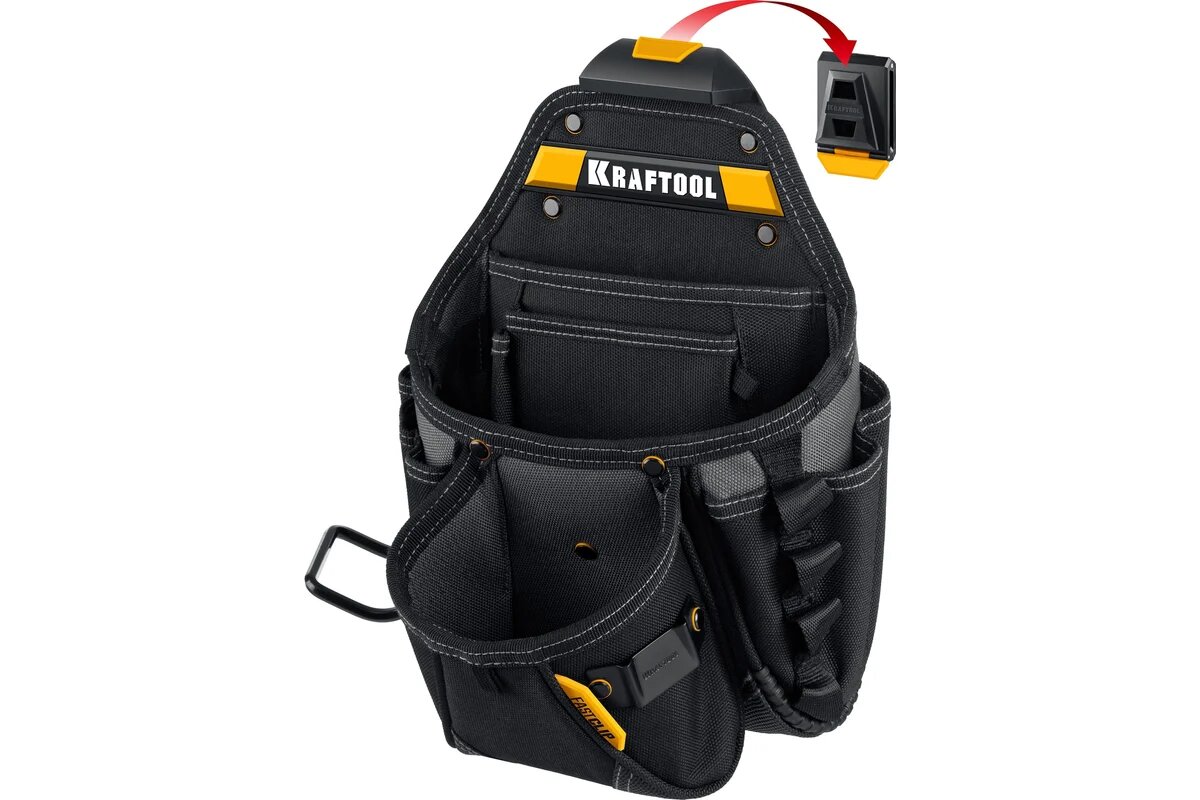 Поясная сумка KRAFTOOL FastClip KP-27, 27 карманов и петель, 38773
