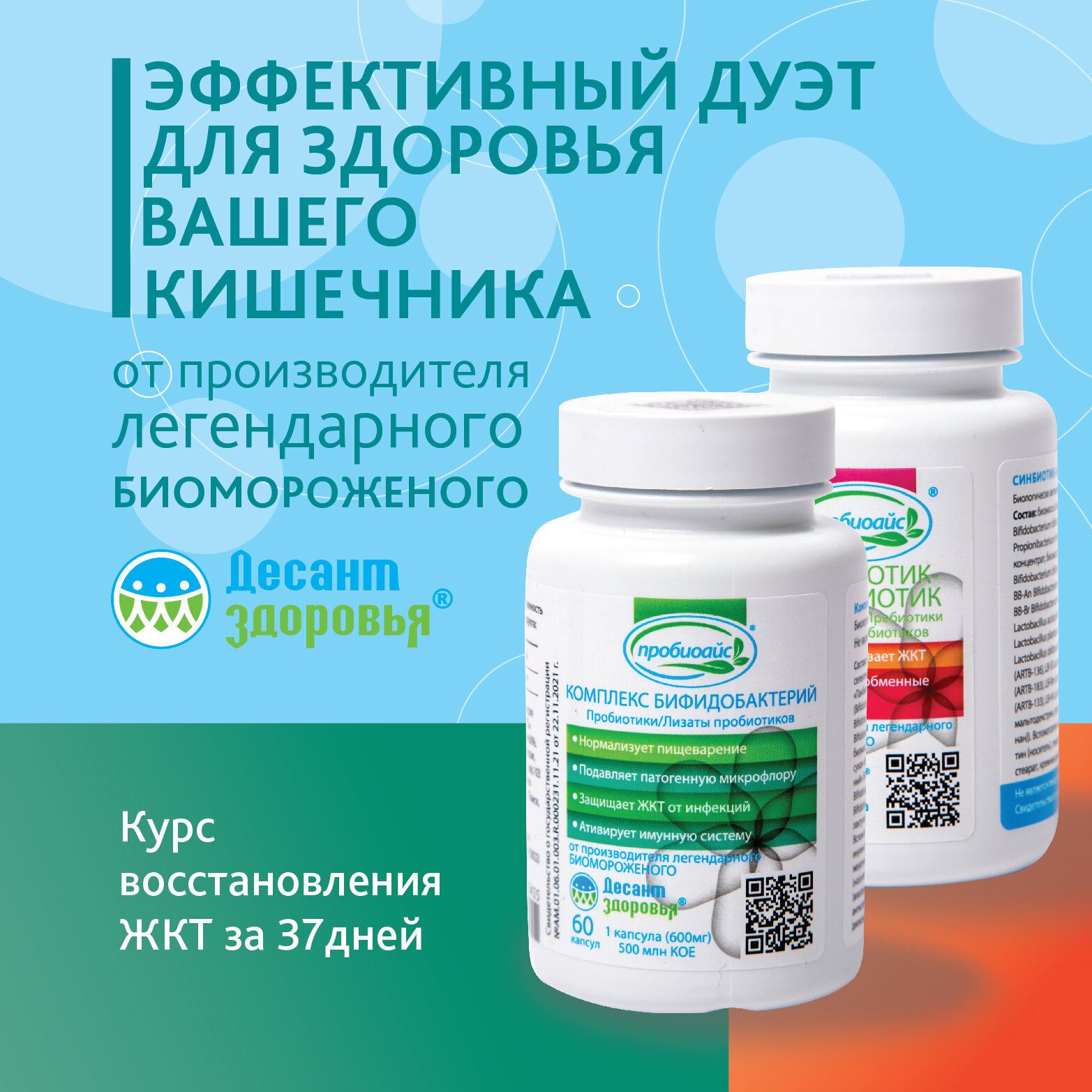 Комплекс Бифидобактерий и Метабиотик(Синбиотик) Пробиоайс