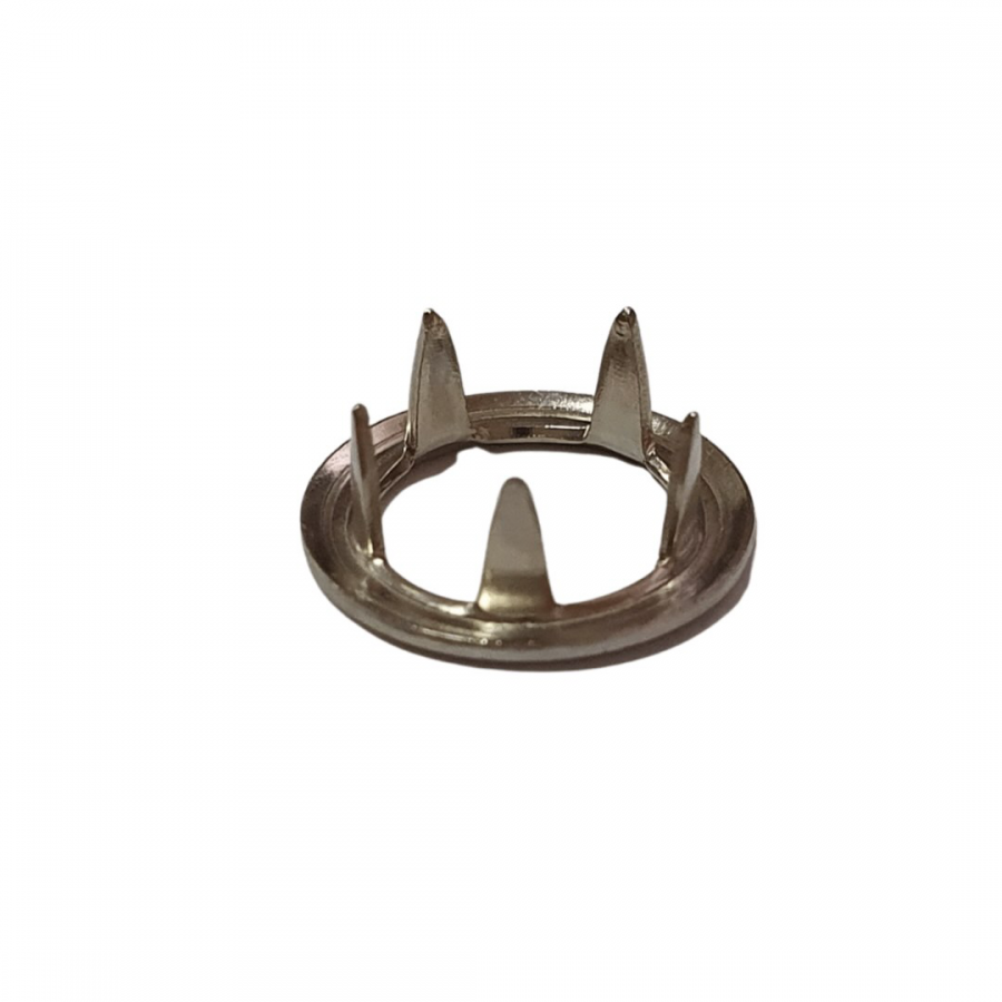 * Составная часть кнопки Джерси - кольца зубчатые, никелированная латунь, Prym, 380362