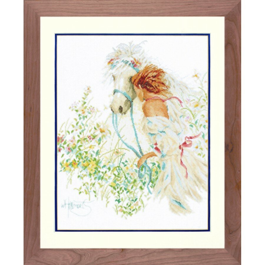 Набор для вышивания Horse And Flowers LANARTE (арт.33829) 39 x 49 см LANARTE PN-0007952