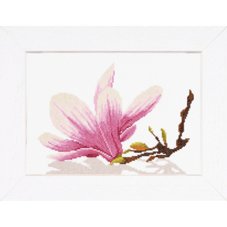 Набор для вышивания Magnolia Twig With Flower 30 x 20 см LANARTE PN-0008162