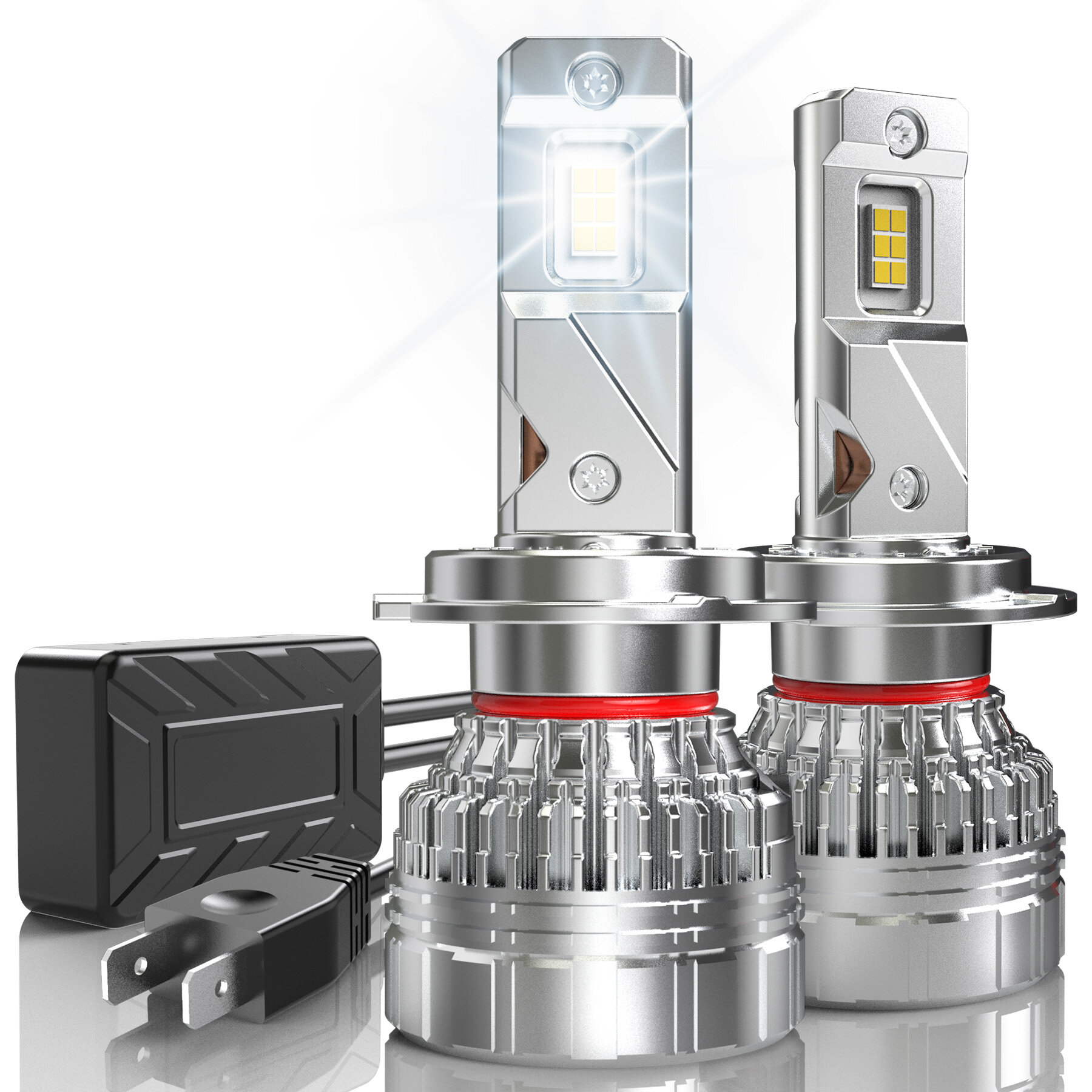 Светодиодные фары H7, 110W 30000LM 800% Яркость 6500K H7 Галогенные лампы Замена комплекта,2шт