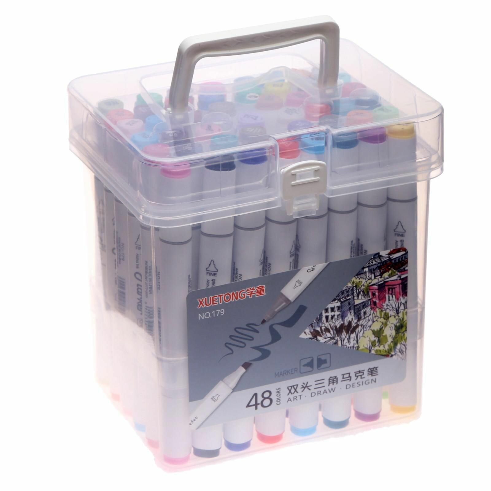 Набор маркеров профессиональных двусторонних 48 штук/48 цветов