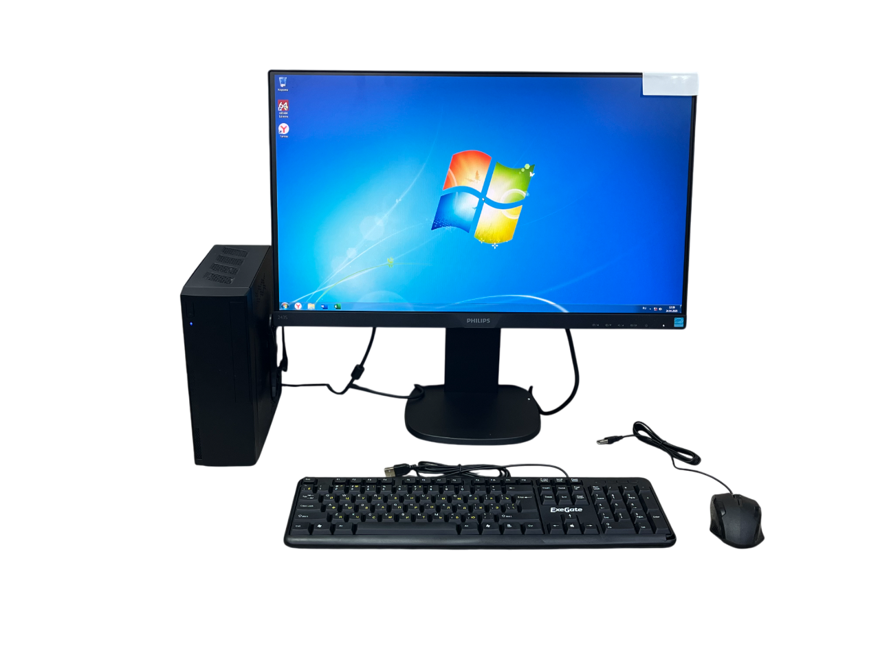 Готовый комплект для учебы CPU A68N-2100K RAM: 8Gb SSD 120Gb клавиатура + мышь + монитор Philips 243S7EYMB/01