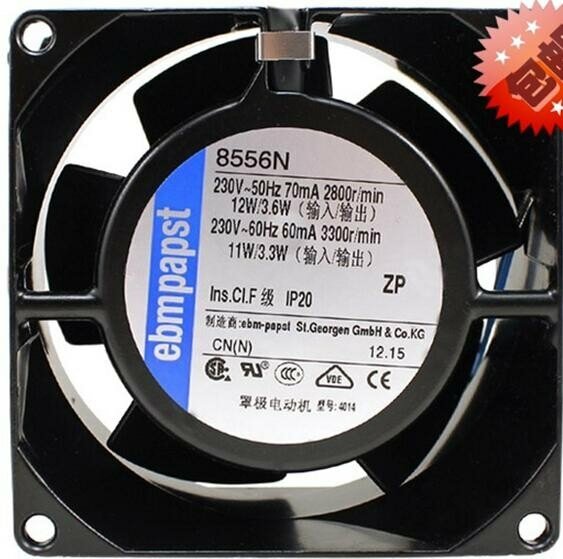 Оригинал ebmpapst 8556N 8038 8cm 230V Вентилятор