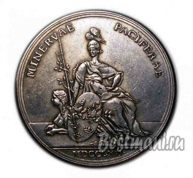 Медаль Союз Петра III с королем Пруссии 1782 сувенирная копия медали в серебре, ордена медали и награды