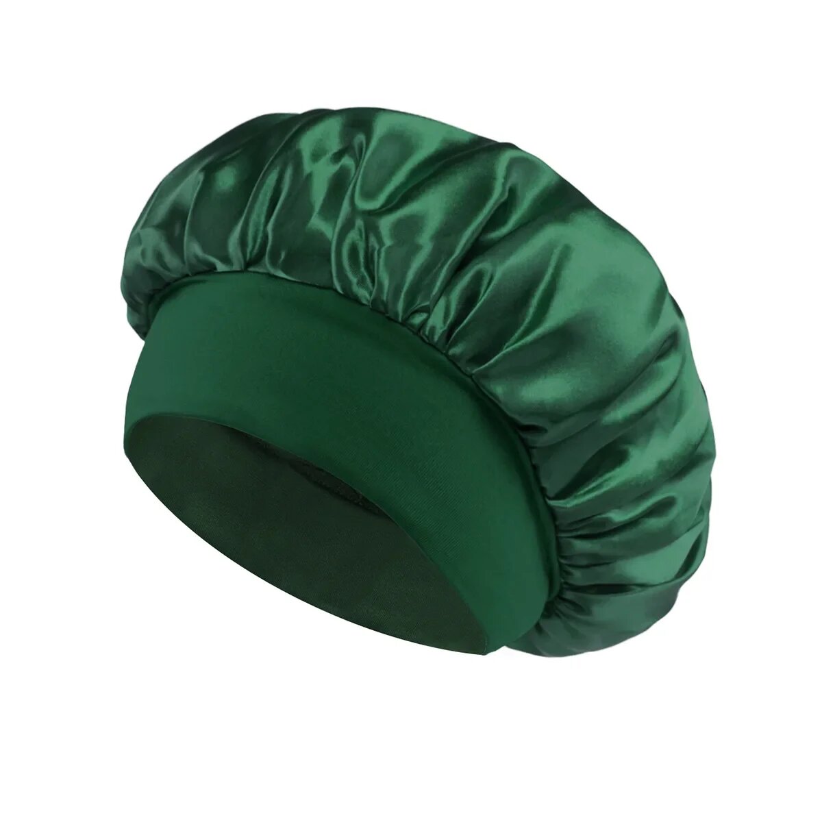 Женский атласный чепчик для сна, dark green