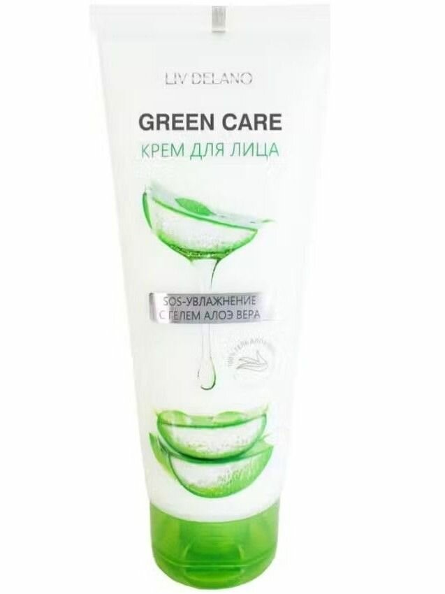Liv Delano Крем для лица увлажняющий GREEN CARE SOS с гелем алоэ вера, 75 г