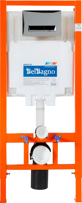 Инсталляция для унитаза BelBagno BB002-80 крепление к полу и стене