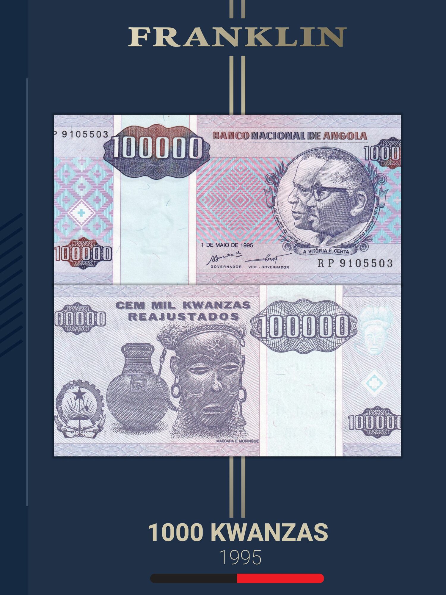 Банкнота Ангола 1000 кванза 1995 год (UNC) Pick 139