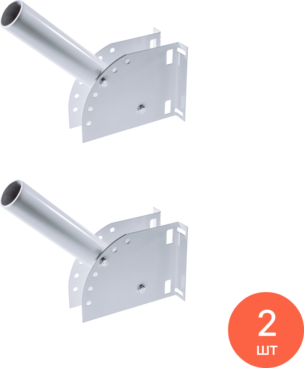 Кронштейн крепежный Jazzway / Джазвэй, для PSL D40х1.5-WH, размером 270х187х115мм, диаметр 40мм / крепеж (комплект из 2 шт)