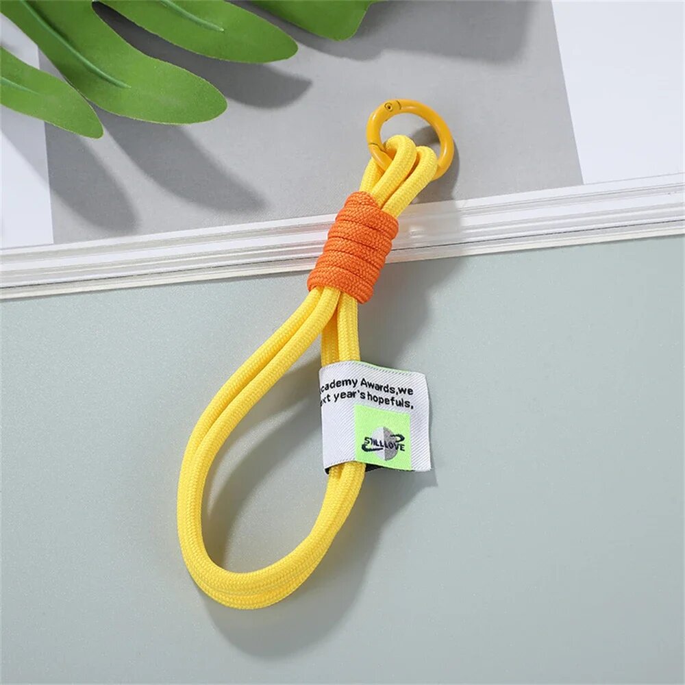 INS нейлоновый ремешок для телефона брелок модный кофейно-коричневый плетеный браслет брелок C2