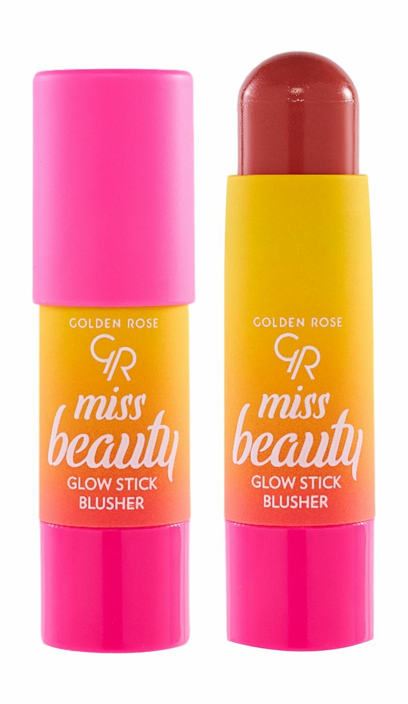 GOLDEN ROSE Румяна - карандаш для лица Miss Beauty Glow Stick Blusher 01, 6 г