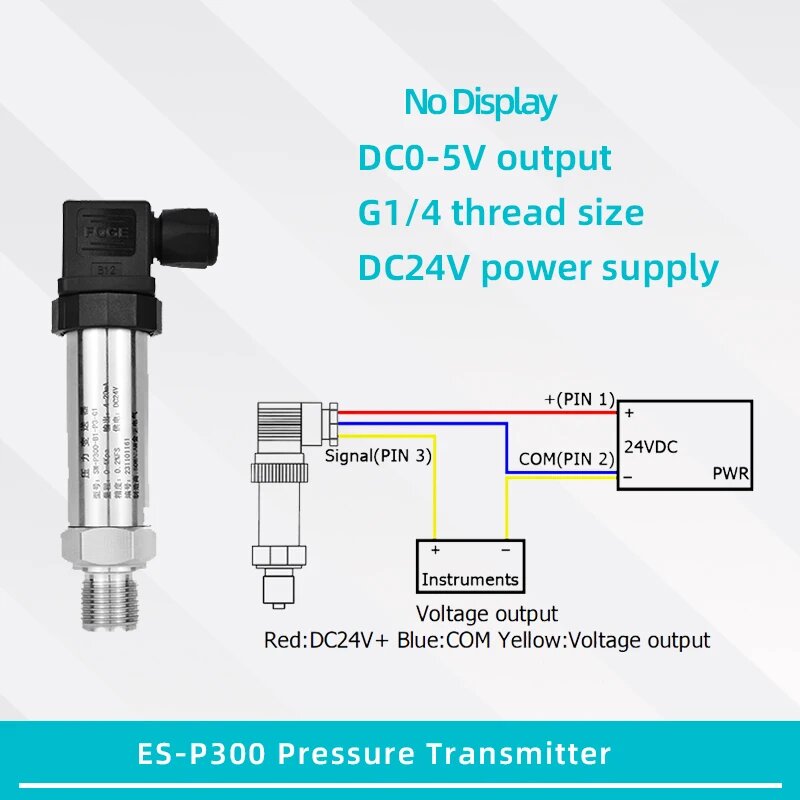 Датчик давления ELECTESLA ES-P300, 0-400bar, 0-5V