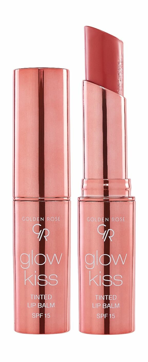 GOLDEN ROSE Тинт-бальзам для губ Glow Kiss Tinted Lip Balm Spf 15,3 г, 01
