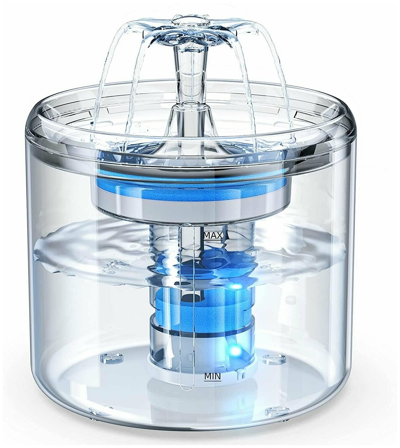 Автоматическая поилка для кошек, питьевой фонтан объемом 2.6 литра с фильтром, автопоилка для кошек