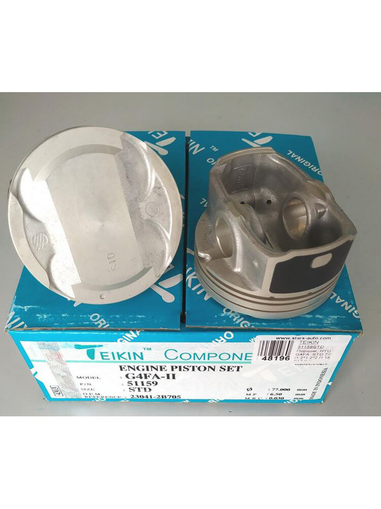 Комплект поршней HYUNDAI G4FA-II, d77.0 STD, Teikin 51159. STD