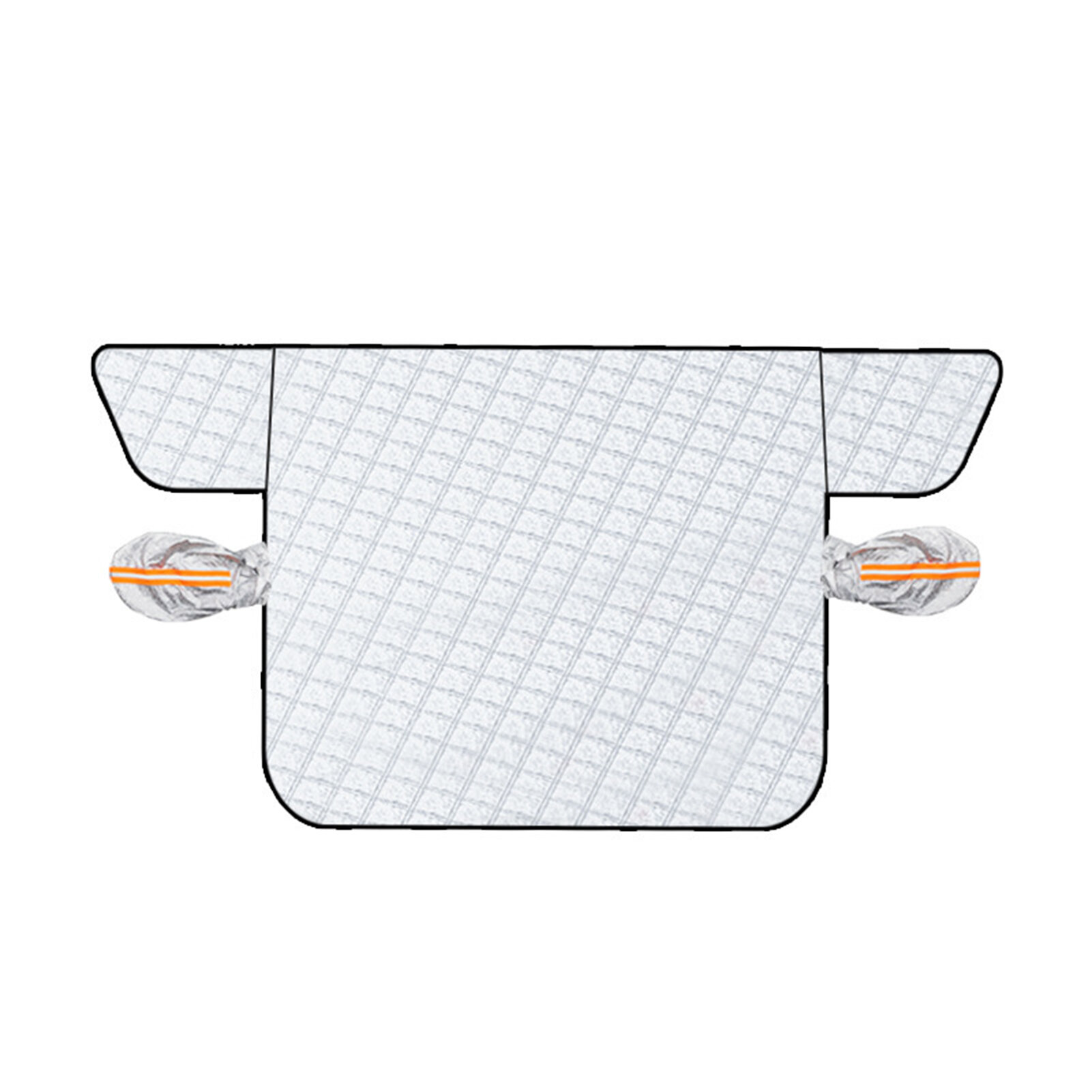 Чехол для автостекла переднее для автомобиля, защита от дождя снега мороза солнца, с рефлексивными полосами, материал ПЭ алюминиевая пленка, размер 225*120см, размер упаковки 39*30*3см, вес упаковки 515г, пластиковая упаковка, 1 штука