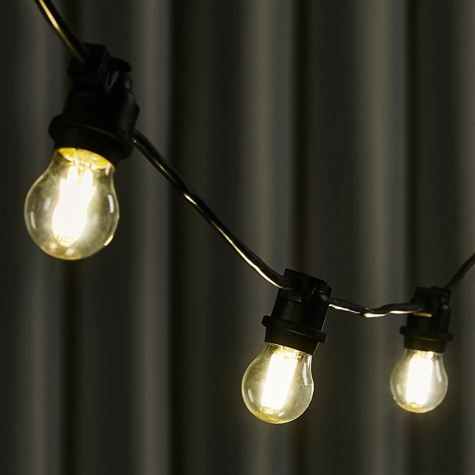 Navigator гирлянда белт-лайт 5 м на 10 ламп Е27, 220 В, цвет черный, без ламп