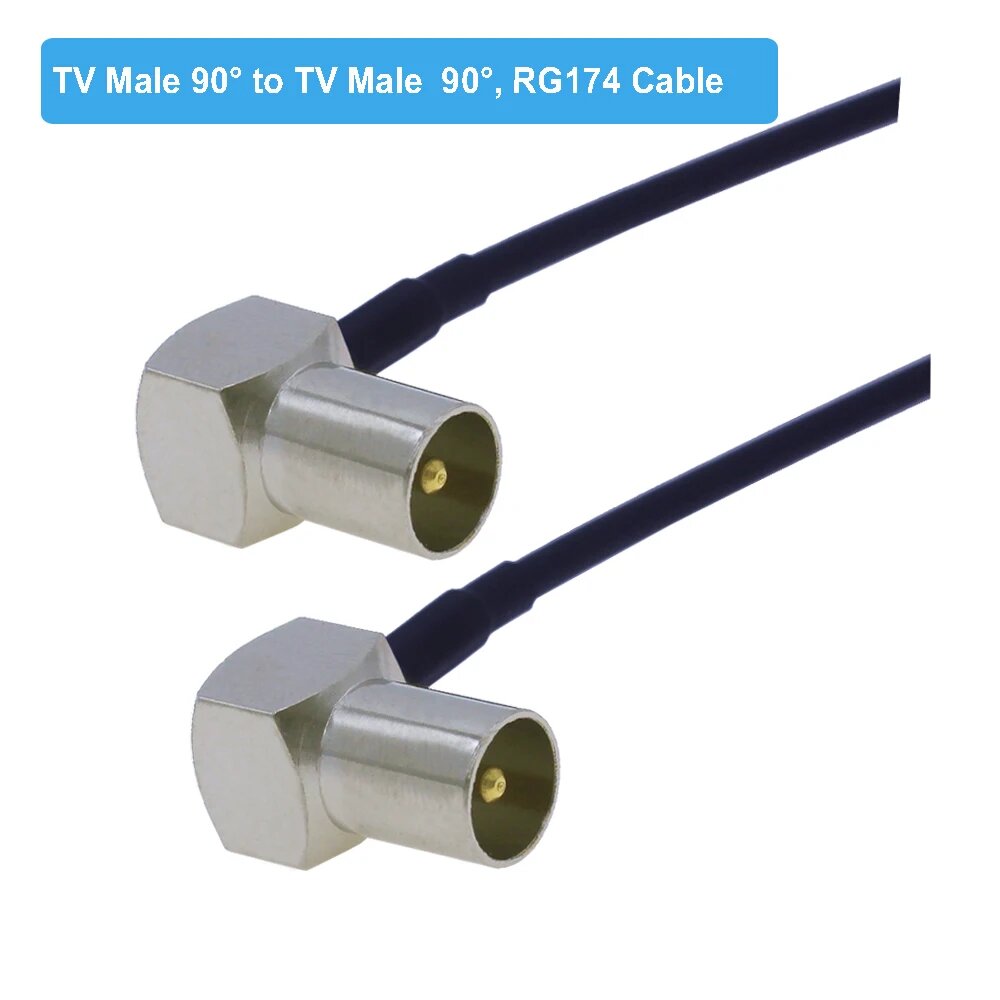 BEVOTOP ТВ-кабель RG174 50 Ом 50CM, TV M90 to TV M90