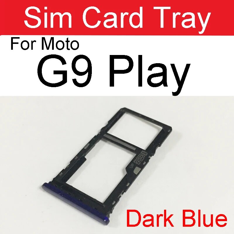 Новый лоток SiM для Motorola Moto G9 / G9 Play / G9 Plus / G9 Power SIM-карты, слот для карты, держатель лотка, адаптер, запасная часть G9 Play Dark Blue