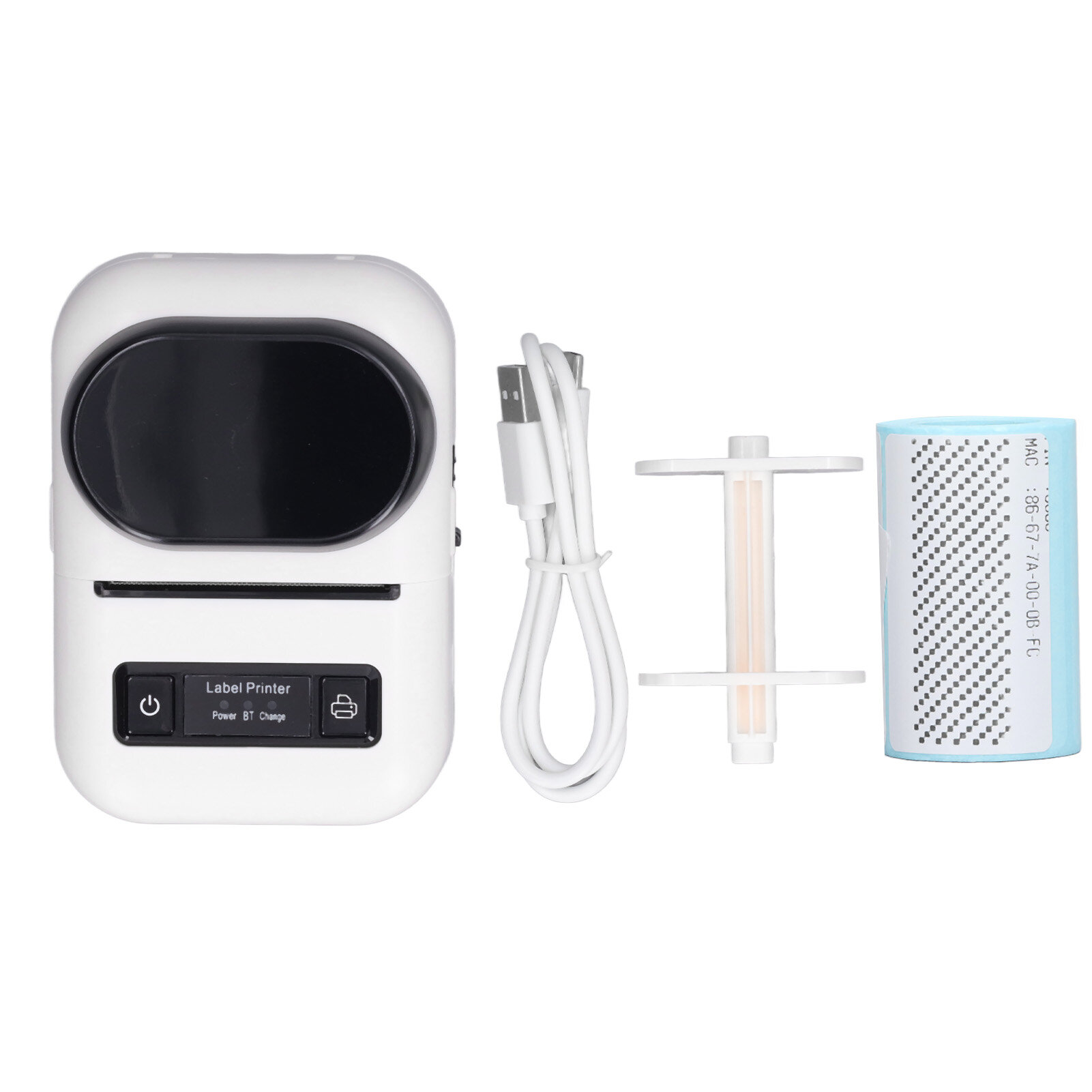 Портативный термопринтер чеков 58 мм с USB-подключением и беспроводным Bluetooth для ресторанной кухни.