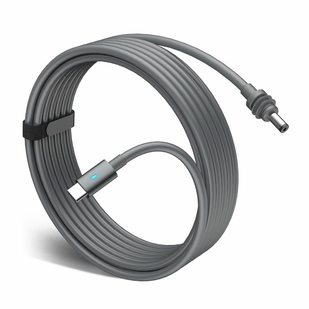 Мини-кабель питания USBC-DC мощностью 100 Вт с подсветкой-5 м