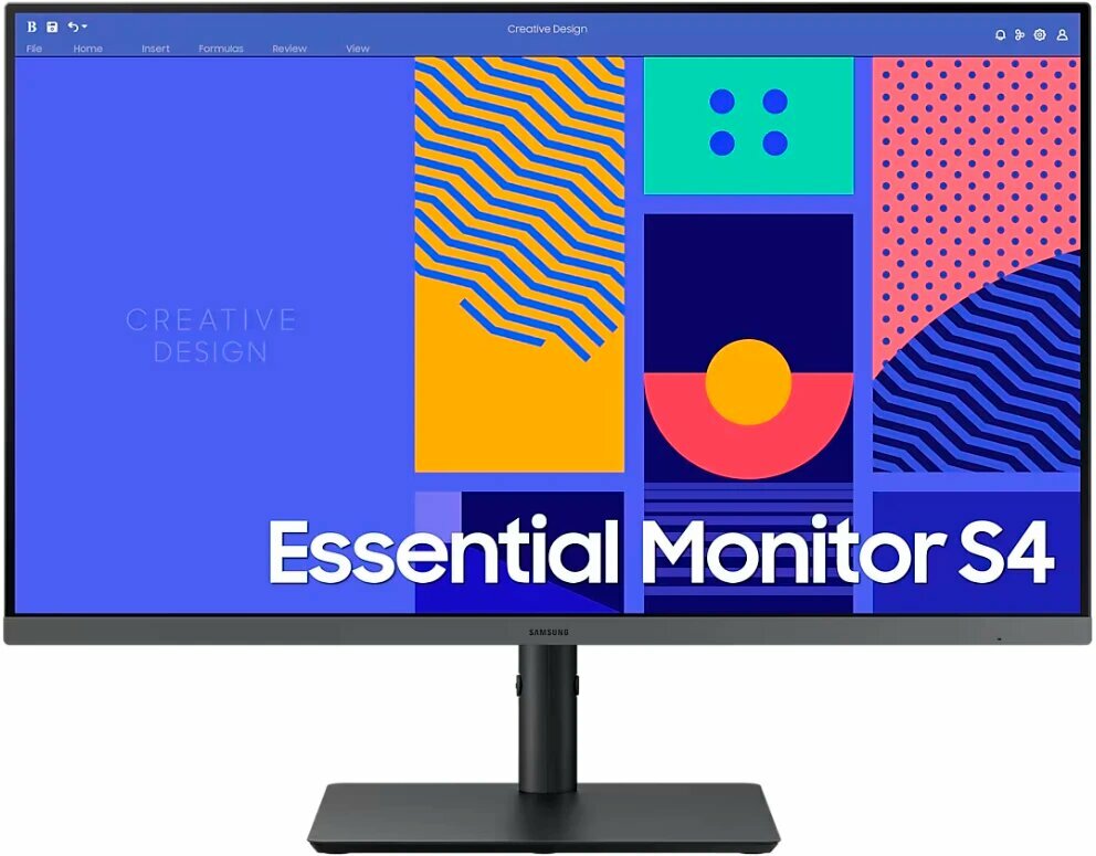 27" Монитор Samsung Essential S43C, черный (1920x1080, 100 Гц, IPS, LED)